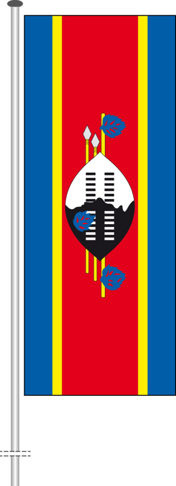 Swasiland als Hochformatfahne | Hochformatfahne O-S | Nation als ...
