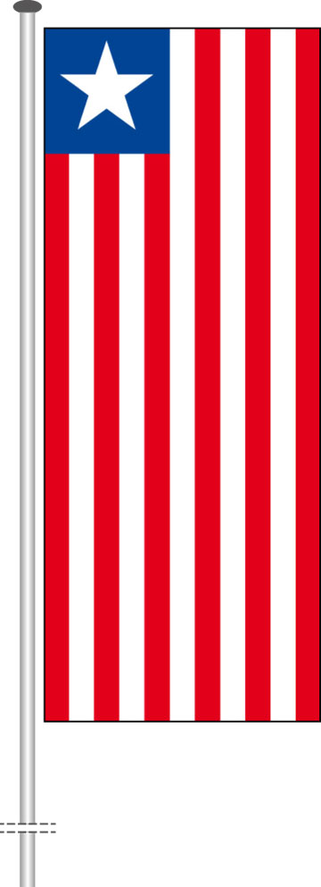 Liberia als Hochformatfahne | Hochformatfahne L-N | Nation als ...